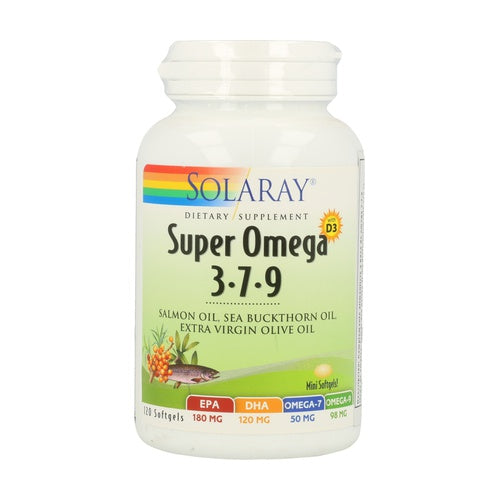 Solaray Super Omega 3-7-9 120 cápsulas blandas – Suplementos Médicos Europe